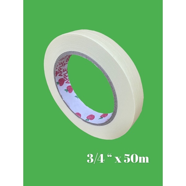 Masking Tape ( 1/2 ". 3/4 x 50m & 1” x 50m) High Quality Adhesive X ...