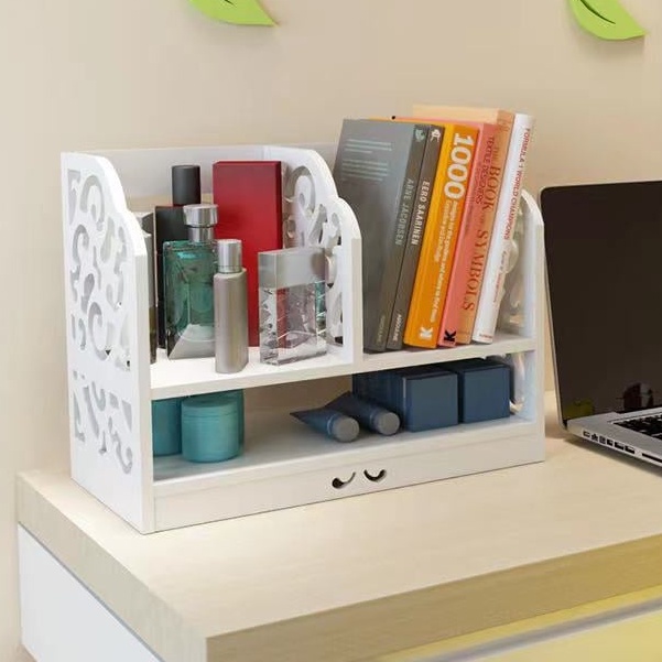 Mini Desk Bookshelf Bookcase Office Storage Rack Simple Desktop ...