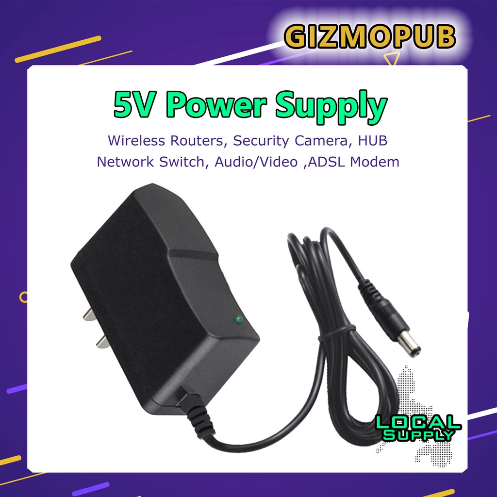 5V 1A 2A 3A Power Supply 5V 2A Adaptor 5V2A Charger for Media Converter Camera Charger 5.5mm x 2 ...