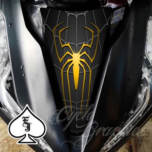 HONDA CLICK V2 FRONT COVER STICKER SPIDER LOGO ej cycle | Shopee ...