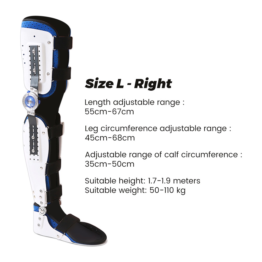 Salorie Adjustable Knee Ankle Foot Fixed Brace Exoskeleton Orthosis ...