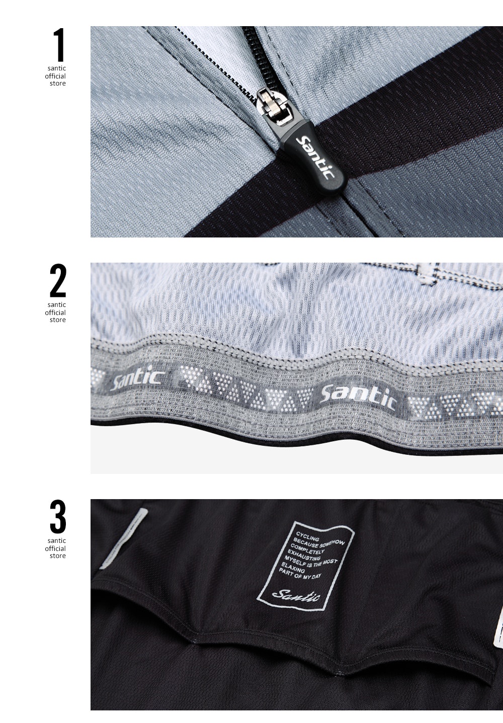 Santic Men Cycling Suit Cyling Jersey Bib Shorts Pockets MTB Bike Cycling Sets K20MT146 | Shopee ...