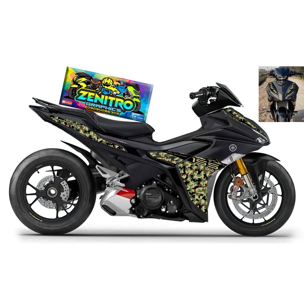 DIGITAL CAMO DECALS FOR SNIPER 155 (BLACK RAVEN) | Shopee Philippines