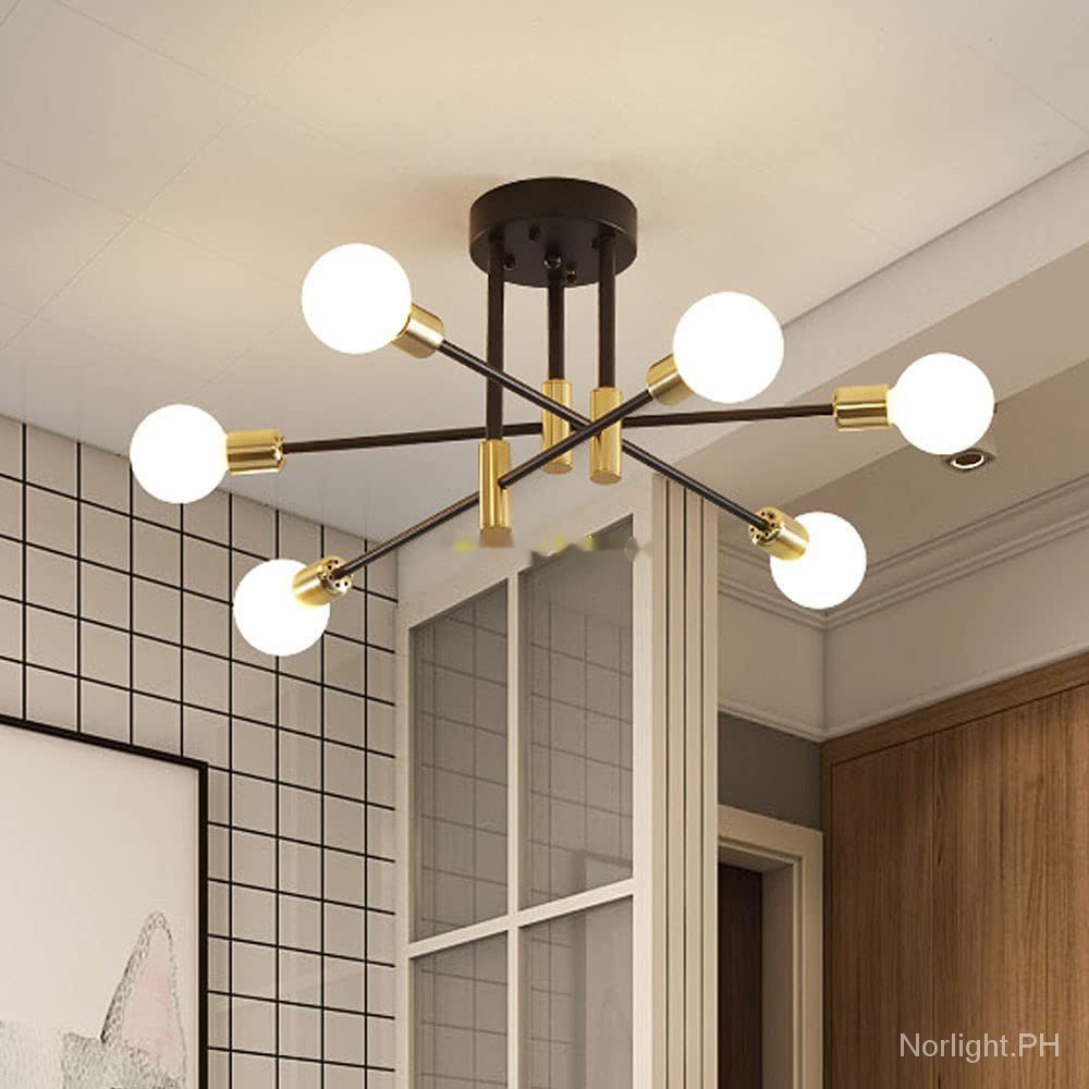 Nordic Led Chandelier Ceiling Light For Living Room Sputnik Center ...