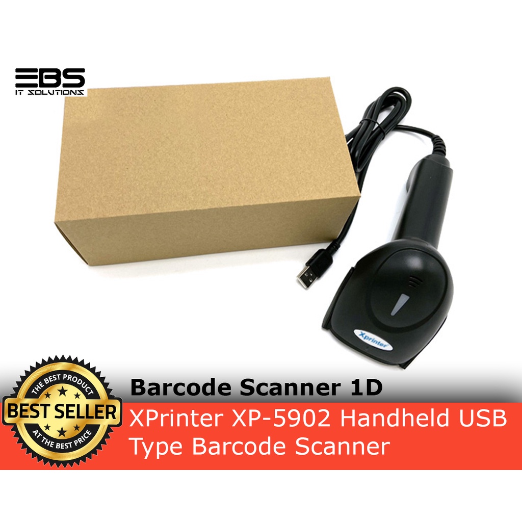 Xprinter XP-5902 Handheld 1D Barcode Scanner Wired USB Type | Shopee ...