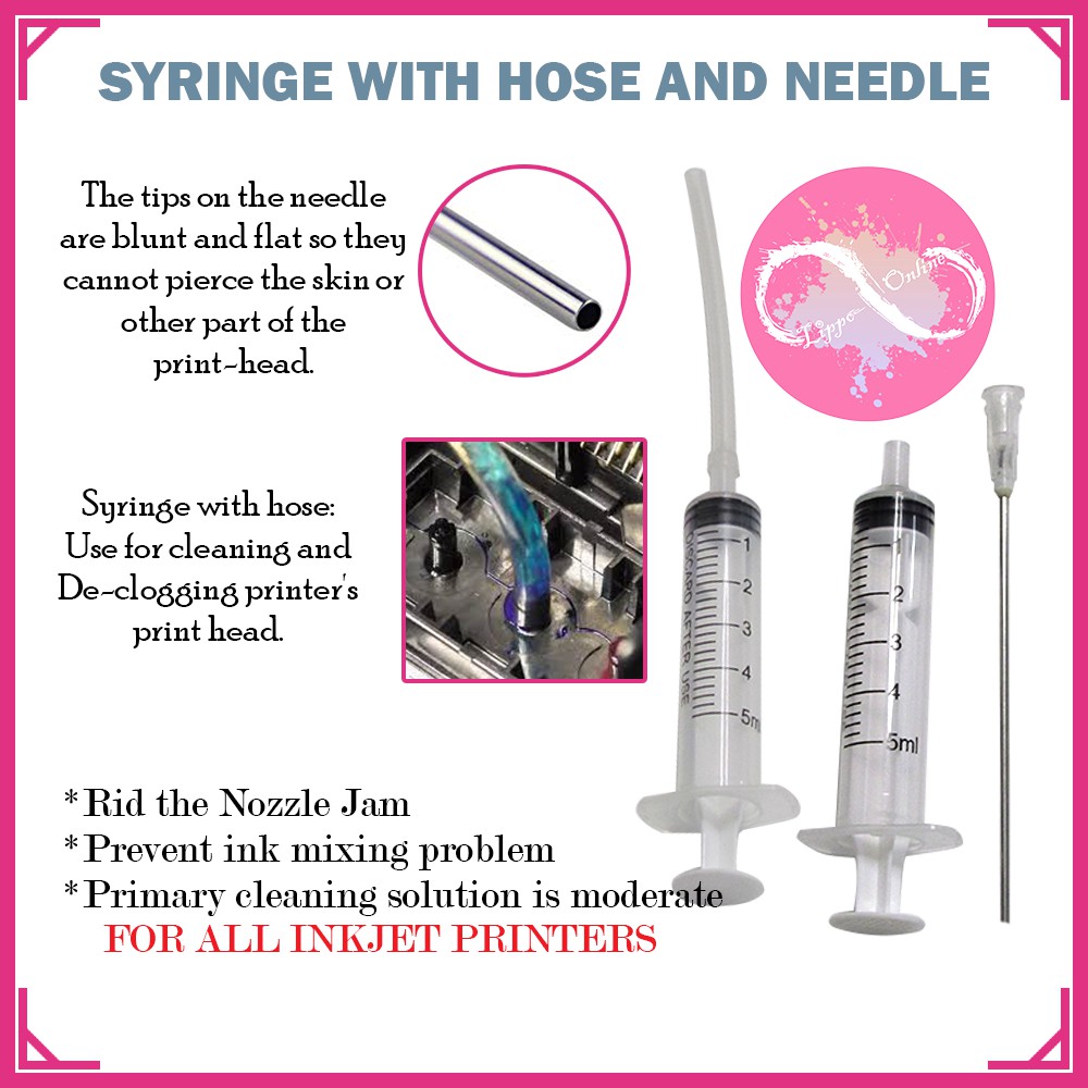 diy refill and repair ink cartridge and printhead plastic syringe ...