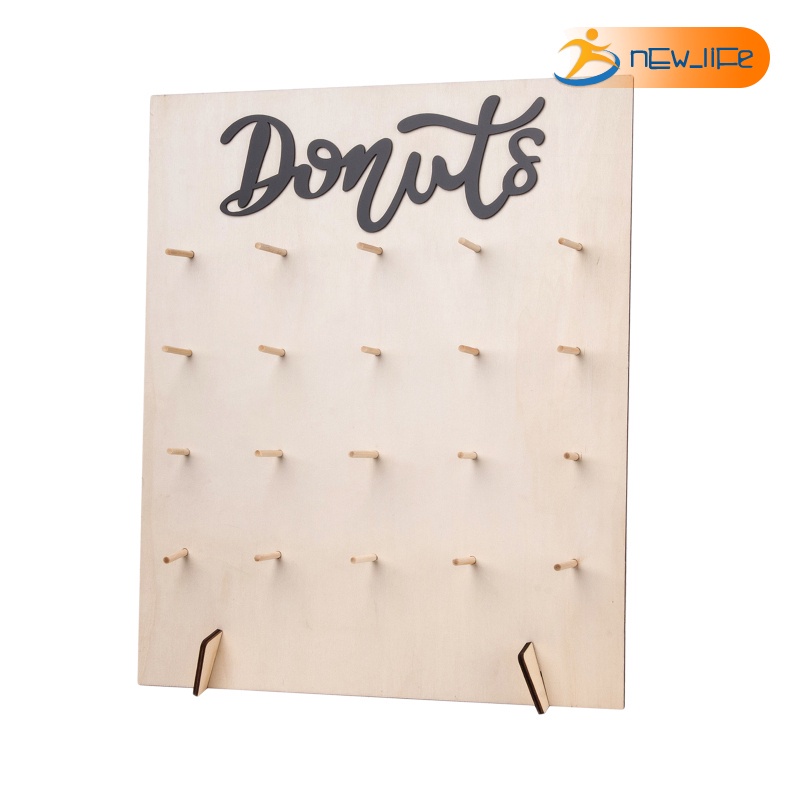 [ Donut Wall Display Stand Reusable Donut Holder Board Rustic Wood ...