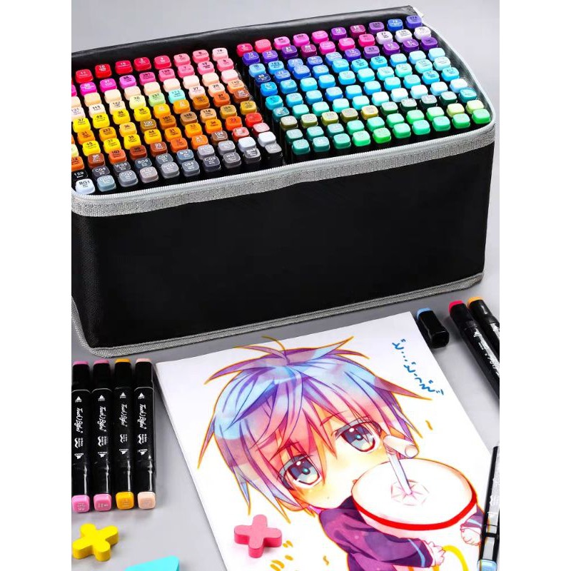 168pcs/204pcs/262pcs Touch Markers Colored Pens for Art Drawing Pens ...