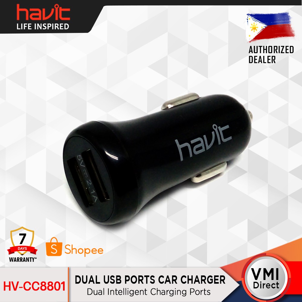 VMI DIRECT Havit CC8801 2 USB port Car Charger | Shopee Philippines