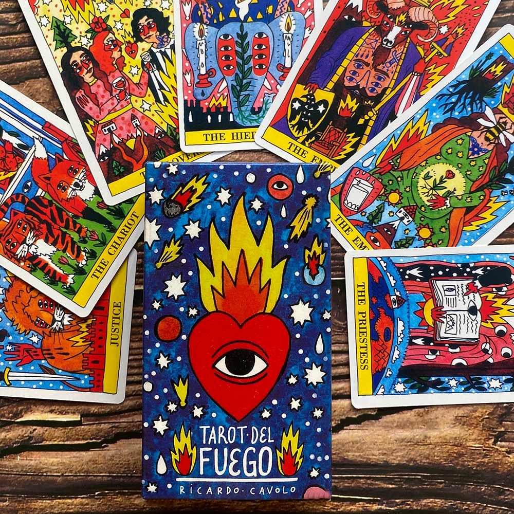 Tarot del Fuego Cards Tarot for Deck Oracles Guide Game | Shopee ...