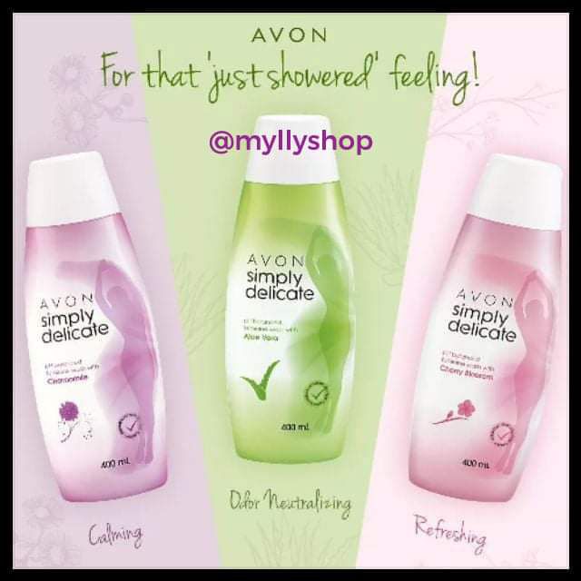 AVON SIMPLY DELICATE pH-BALANCED FEMININE WASHES 400 ml | Shopee ...