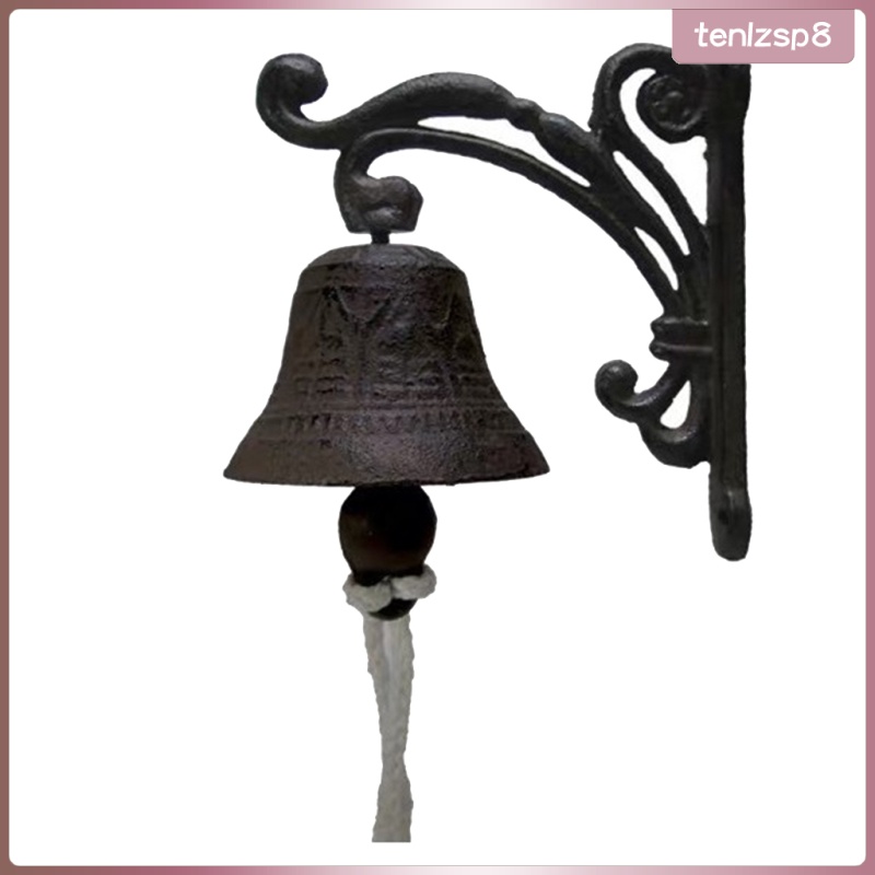 Outdoor Dinner Bells Cast Iron Bracket Mounts Bell Indoor Outdoor Wall ...