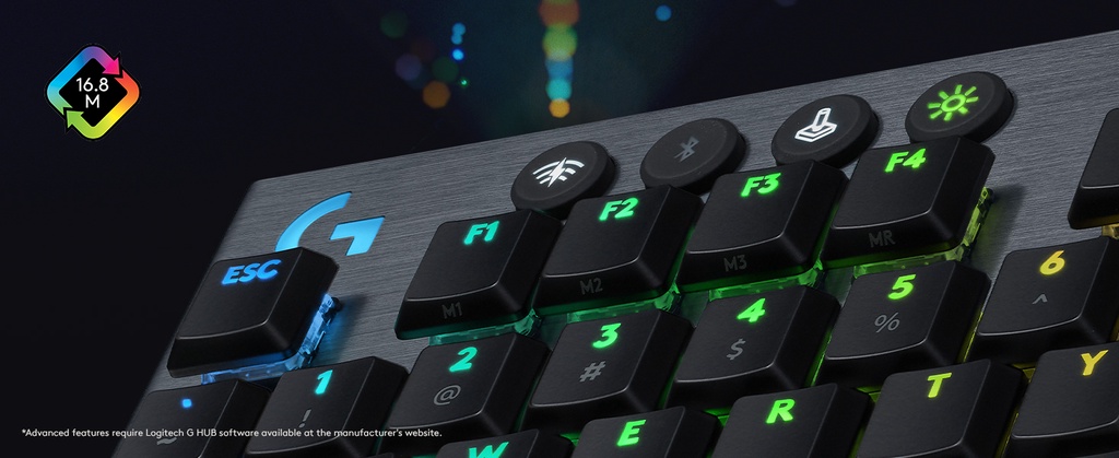 Logitech G913 TKL GL Clicky/Tactile/Linear Switch LIGHTSPEED RGB ...