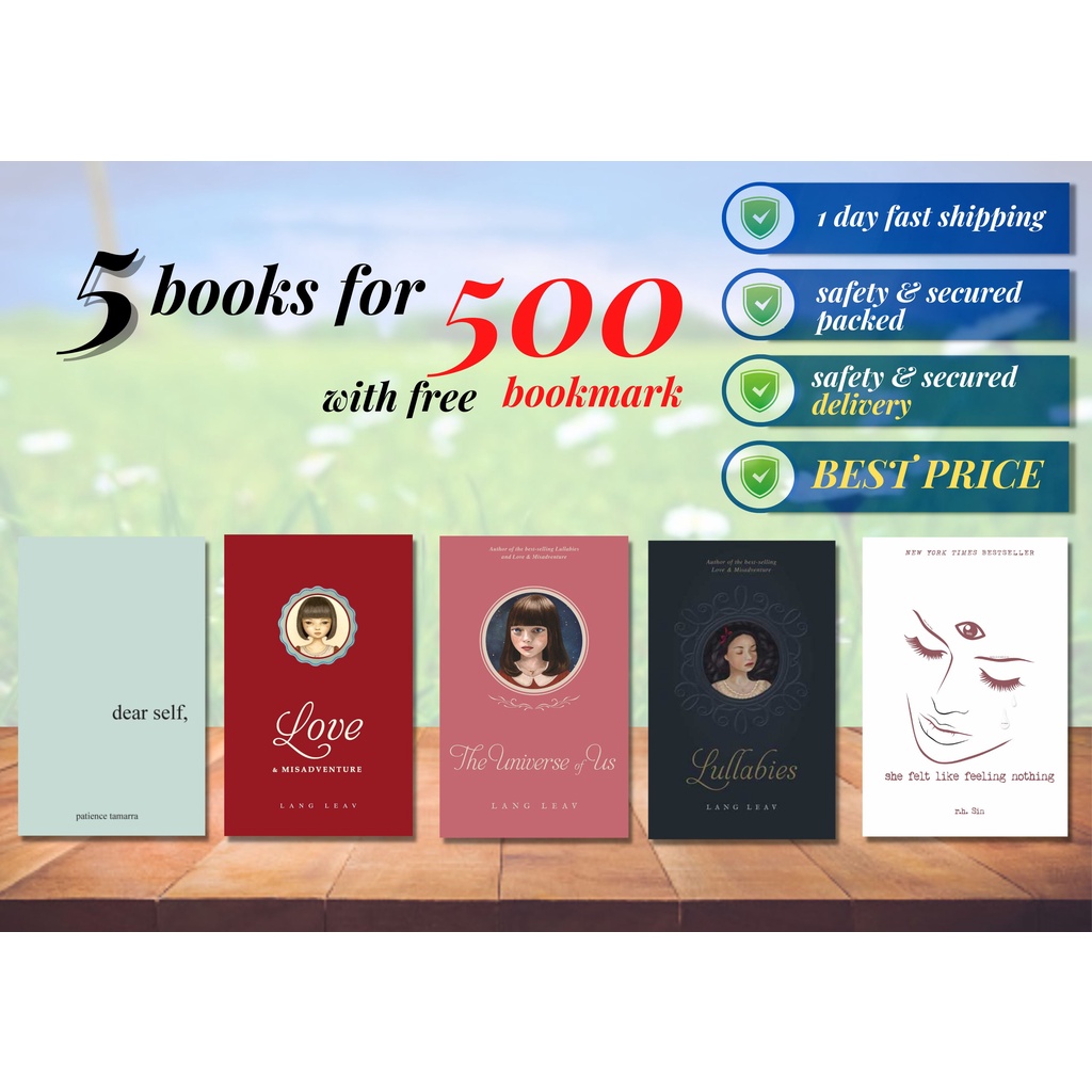 BOOK BUNDLE 2 : 5 BOOKS FOR 500 WITH FREE BOOKMARK | Shopee Philippines