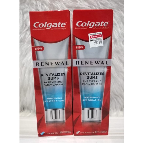 Colgate Renewal Gum Toothpaste, Whitening Restoration, 3 OZ (85g ...