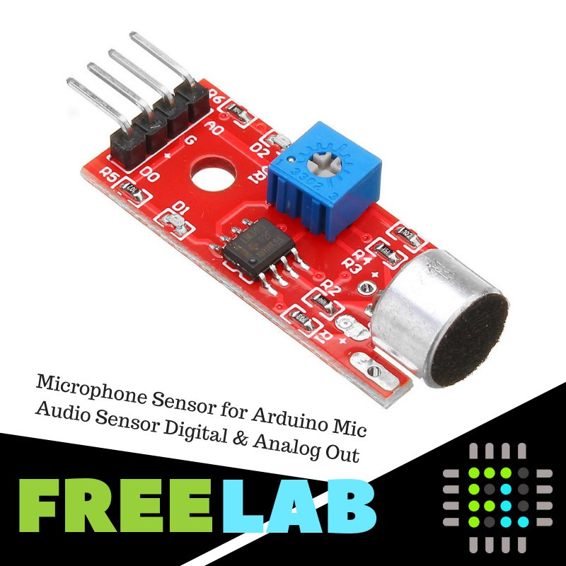 Microphone Sensor for Arduino Mic Audio Sensor Digital & Analog Out ...