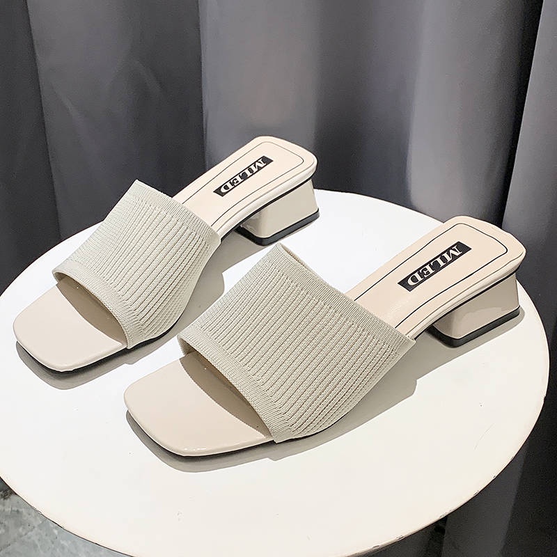 Korean sandals for block Slippers Internet celebrity slippers wearing ...