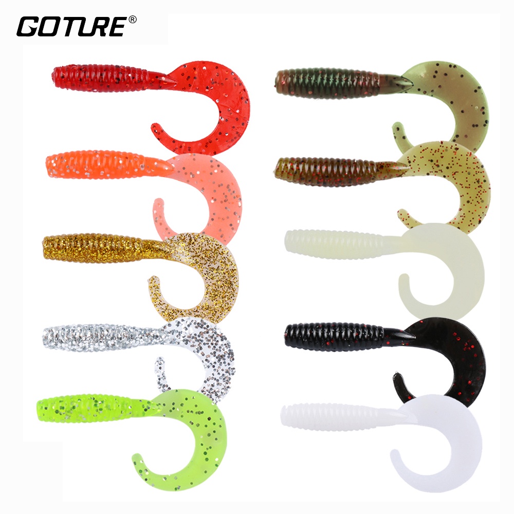 Goture Soft Fishing Lure Worm Lures 10Pcs/Bag | Shopee Philippines