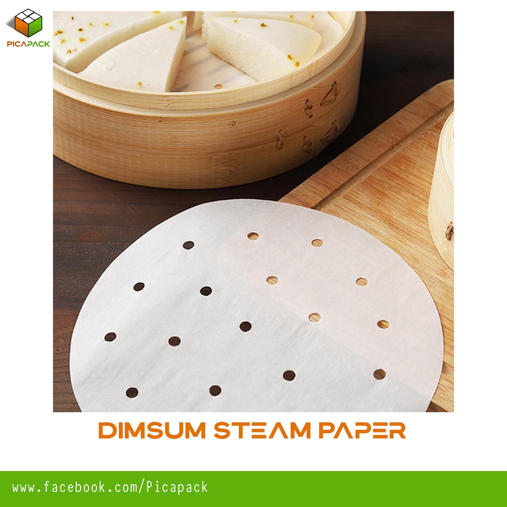 4 "/ 6" / 8" / 10" 100pcs Dimsum Paper Air Fryer Wrapper Steam Paper ...