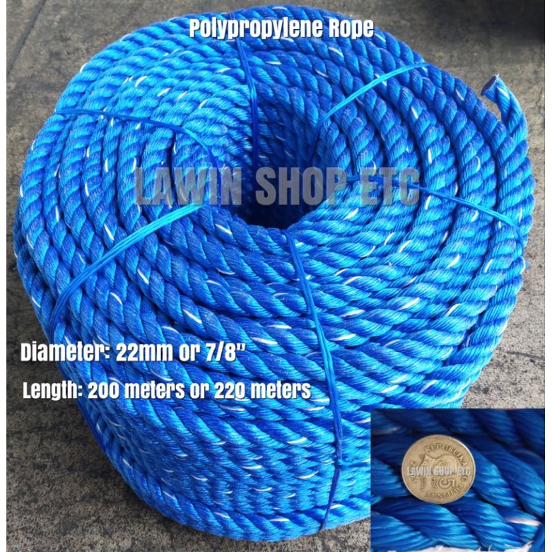 Skyline PP Rope 22mm (7/8") Length: 200meters or 220 meters ...
