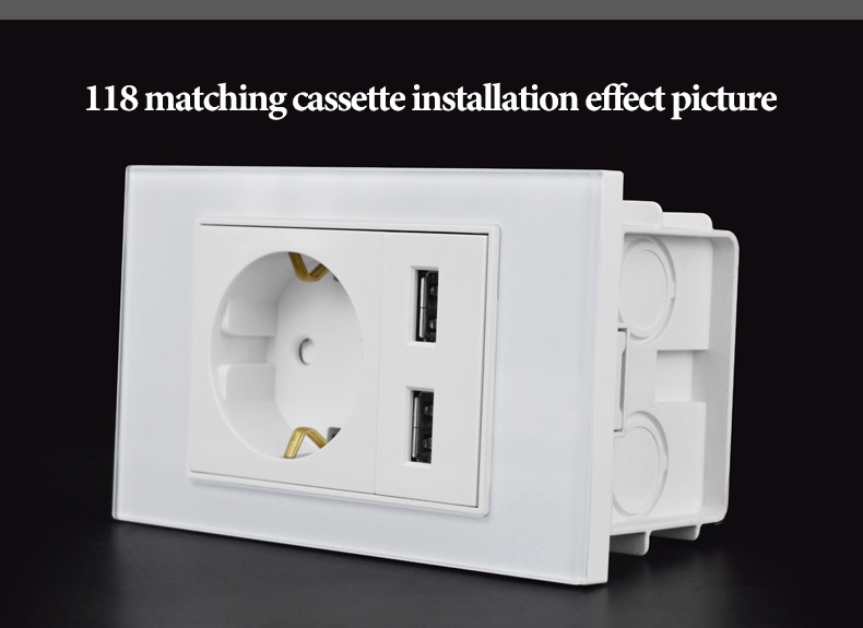 Vollai Gold Wall Switch for Light 15amp Universal Wall Socket Outlet ...