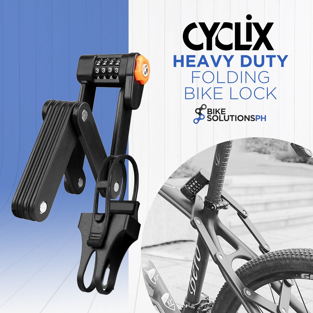 Cyclix Folding Bike Lock 4 Password code Heavy Duty Anti-Theft Bicycle ...