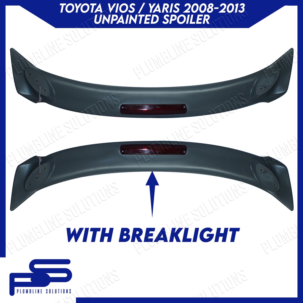 Toyota Vios / Toyota Yaris 2007 2008 2009 2010 2011 2012 2013 High Quality Unpainted Spoiler ...