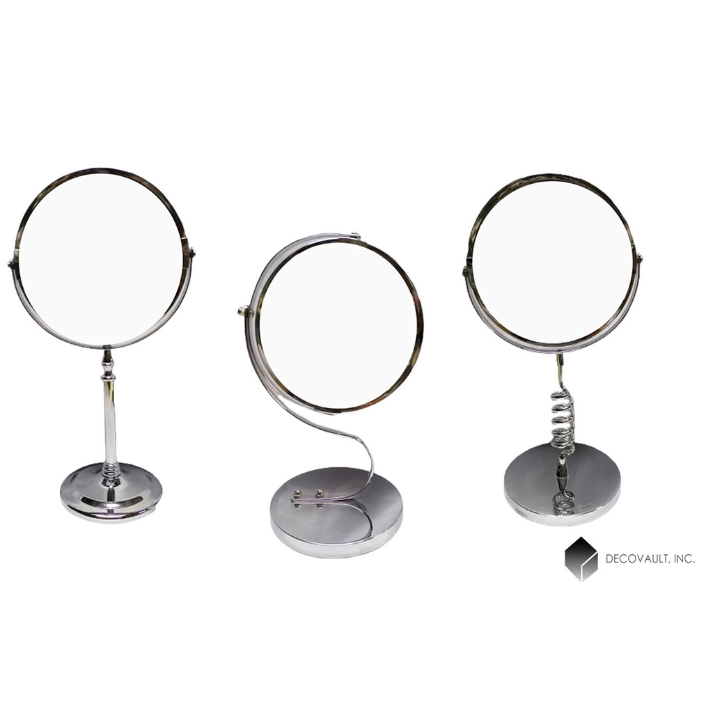 Silver Dual Side Mirror Normal Magnifying Mirror with Metal Stand Table ...