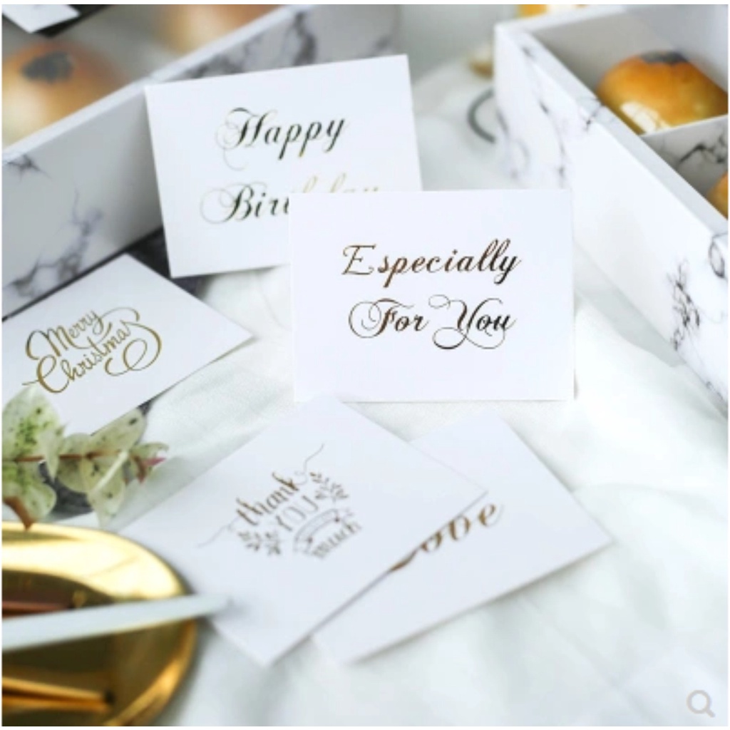 White Bronzing Card Blessing Card Christmas New Year Valentine's Day ...