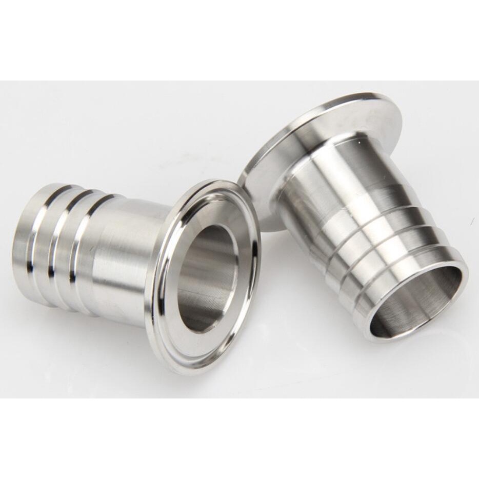 Tube OD 6/8/10/12/1619/38mm 304 Stainless Steel Sanitary Ferrule Hose Barb Pipe Fitting 1/2" 3/4 ...