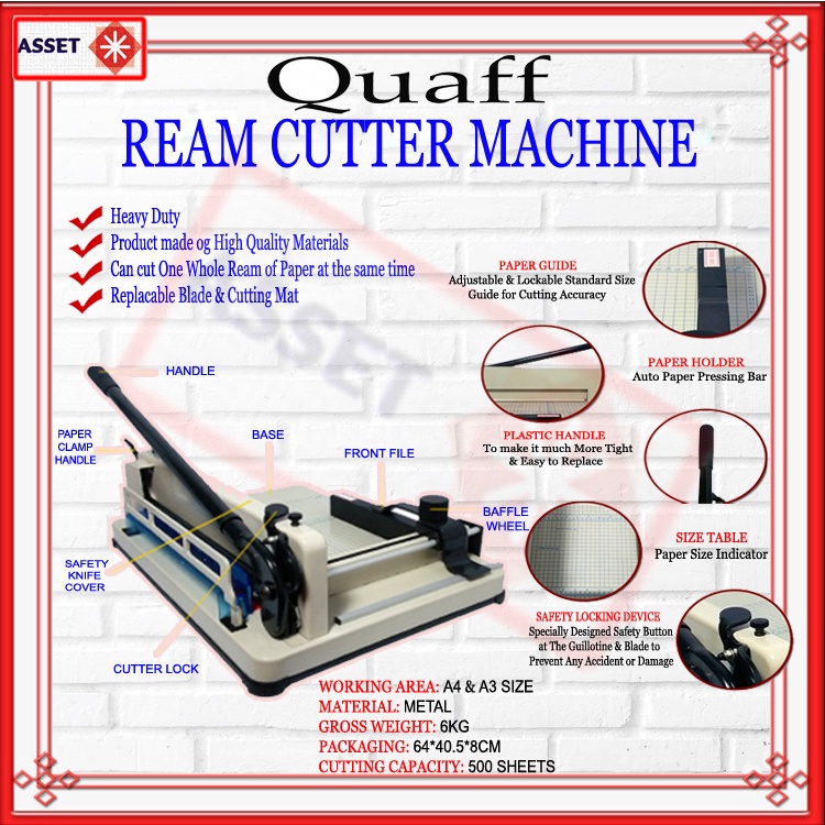 QUAFF REAM CUTTER (A4/A3) HEAVY DUTY | Shopee Philippines