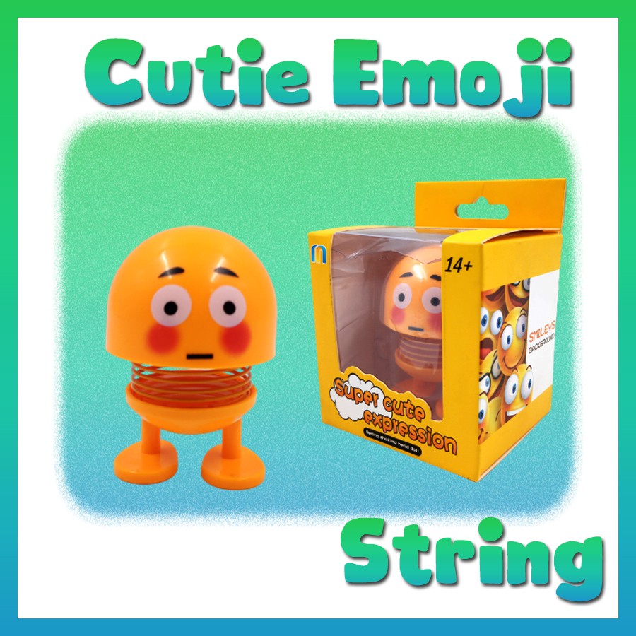 Funny Emoji Face Spring Toy Cute Mini Display Head Shaking Emoji toys ...