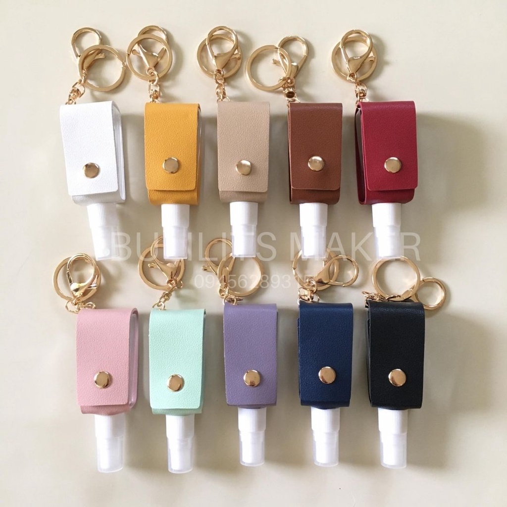Alcohol Holder Leather Sanitizer Holder w/ 30ml Empty Bottle | Shopee ...