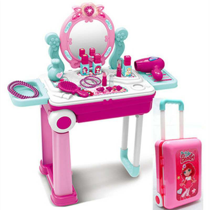 Beautiful magic dressing table toy 2 in 1 trolley suitcase | Shopee ...