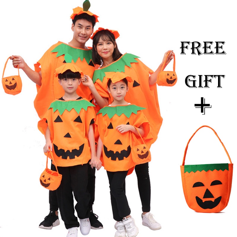 Halloween Costume Pumpkin Kid Adult Girls Boys Family Matching Cosplay ...