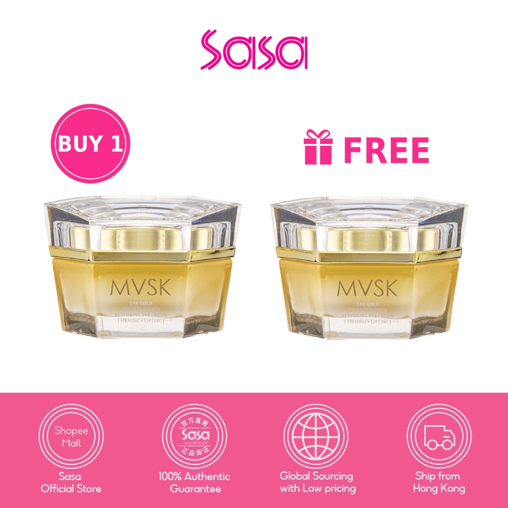 MVSK®24K Gold - Sheep Placenta Restoring Eye Cream (25ml/25ml x2pcs ...