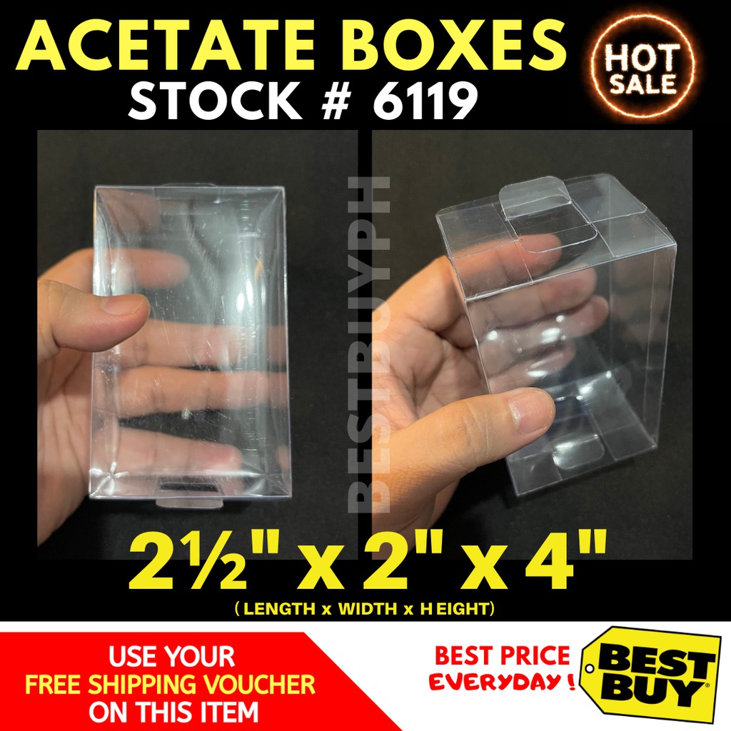 10pcs Acetate Boxes (PAGE 1) [MANY SIZES] - Clear Box AC1 | Shopee ...
