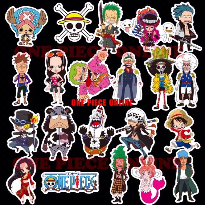 One Piece Stickers Cute Luffy Sanji Zoro Sabo Ace Robin Nami Usopp ...