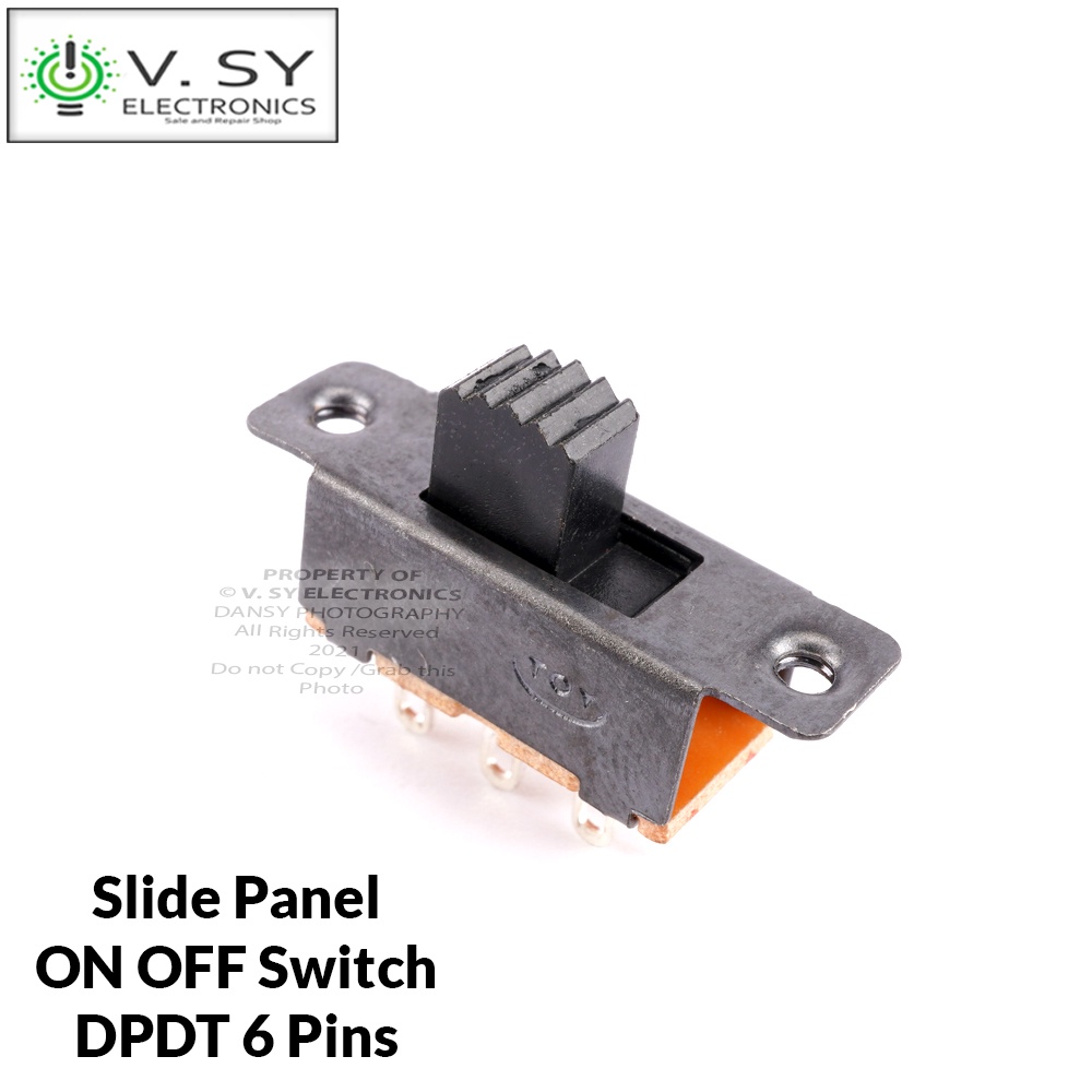 Slide Panel ON OFF Switch DPDT 3 Pin/6 Pin Sliding Power Switch 0.5A up ...