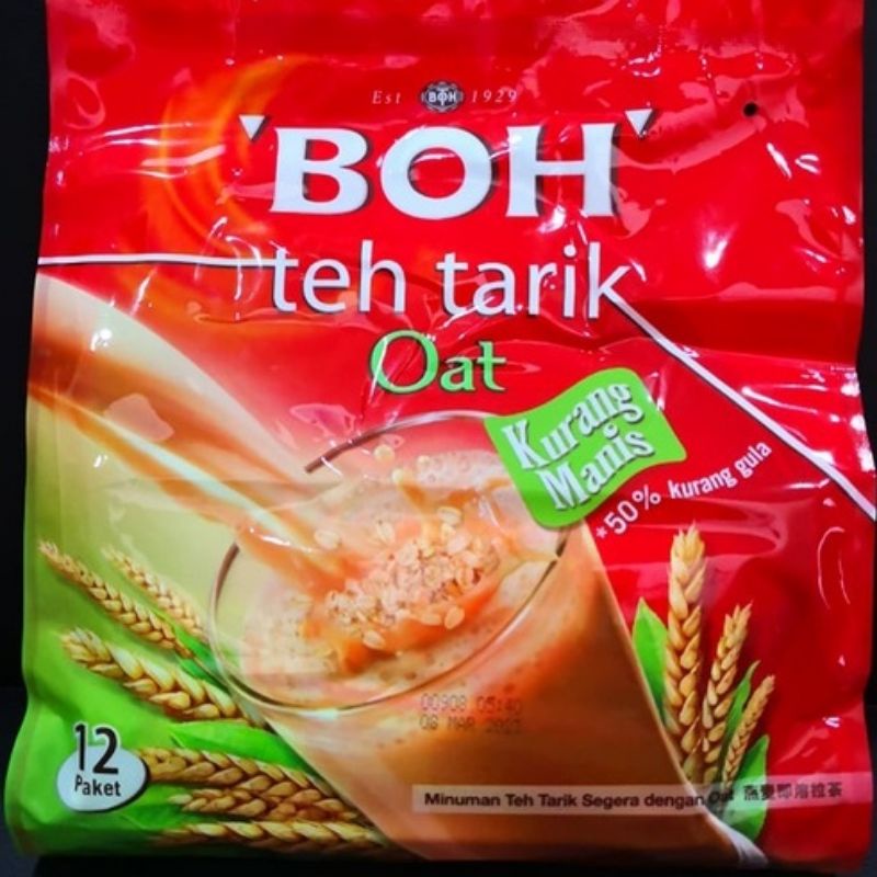 Boh tea Pull Oat Less Sweet (12 sachets/pack) tea boh | Shopee Philippines