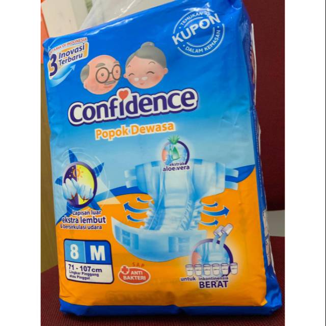 Confidence Adult Premium Diaper Adult Diapers (M/8 pcs) | Shopee ...