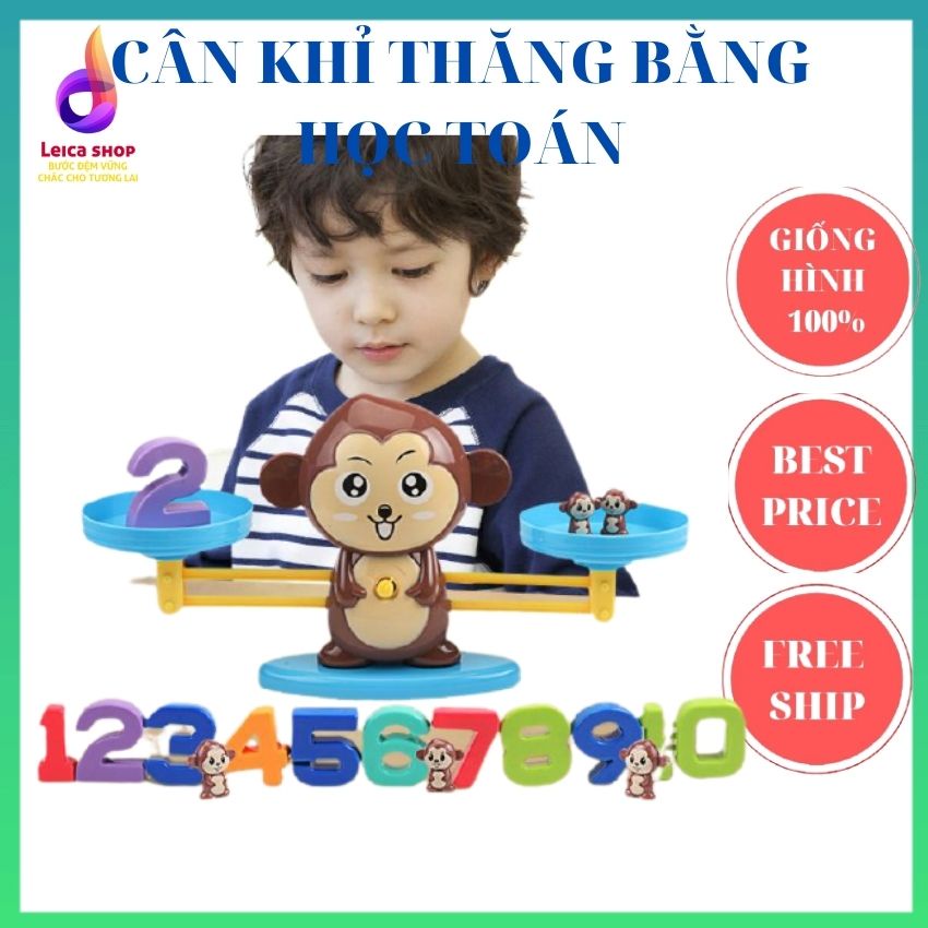 Math learning game through balancing monkey scale, helps children ...