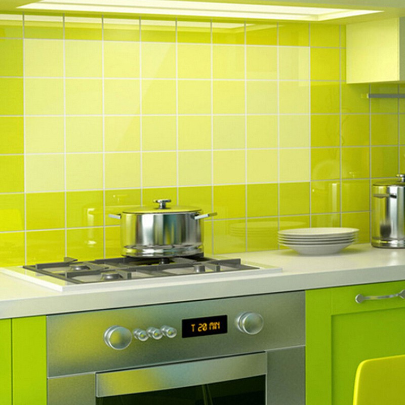 Transparent Kitchen Tile Wall Paper Oil Proof Self-adhensive Sticker K ...