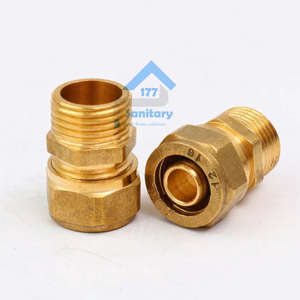 Brass Sock OUTER DRAT Hot water Pipe Connection SPL-sok SOKRAN nepel ...