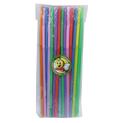 50pcs HappyBee Artistic Bendable Plastic Straw Colored Bendable Straw ...