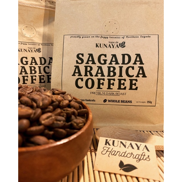 Sagada Arabica Whole Coffee Beans 250g | Kunaya Coffee Farm | Shopee ...