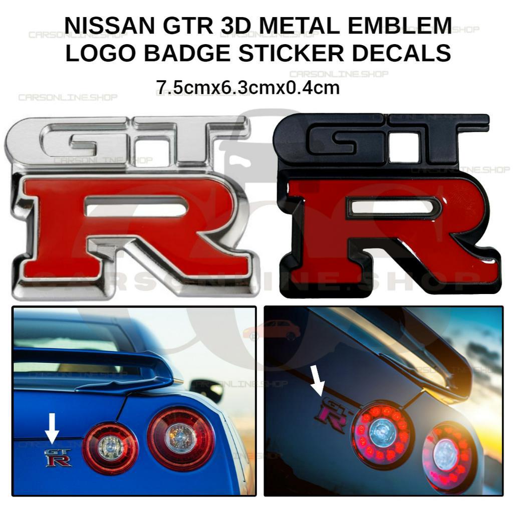 COS GTR Metal Chrome 3D Car Badge GTR Car Sticker GTR Metal Sticker Car ...