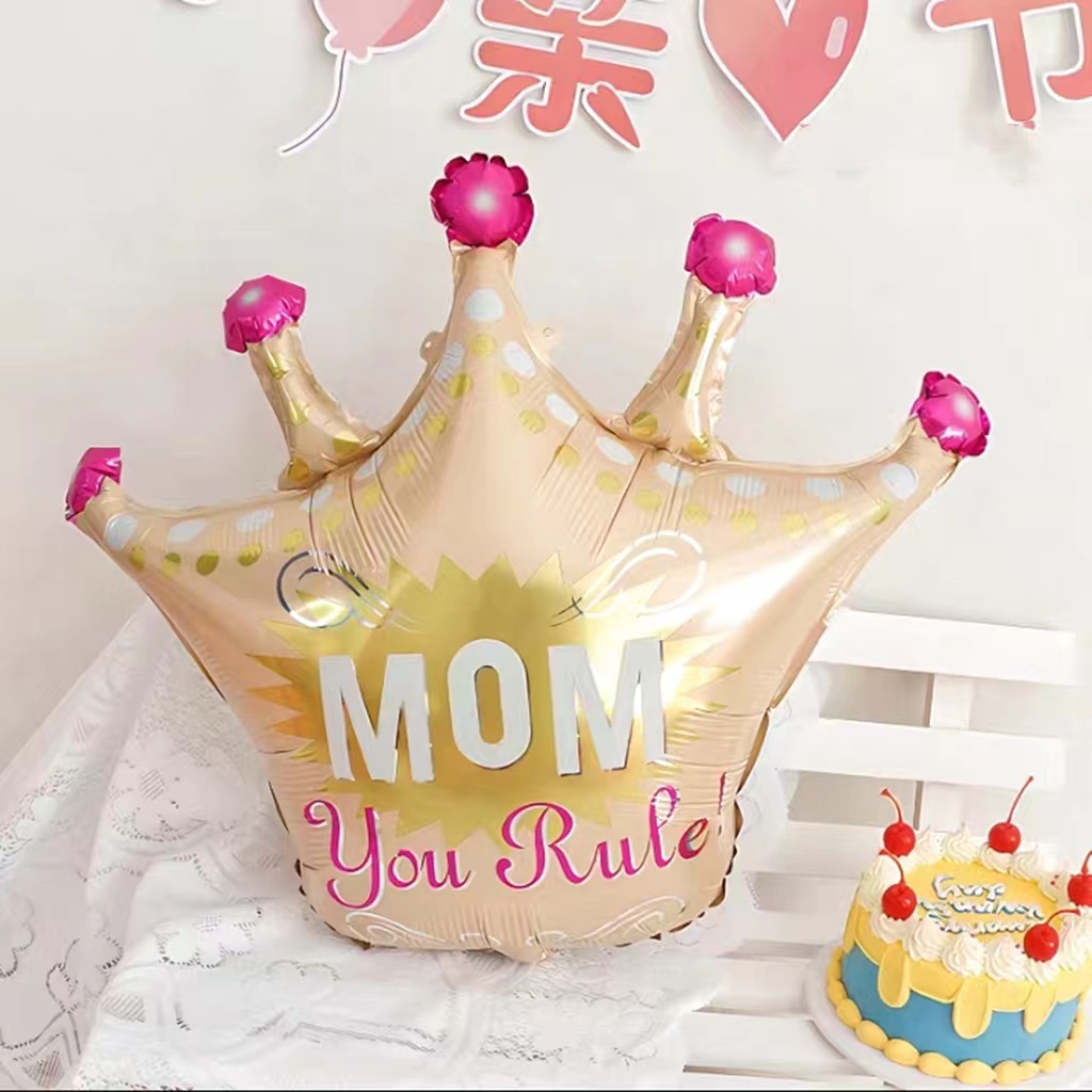 27 inches happy Mother 's day theme Gold Crown MOM party decorations ...