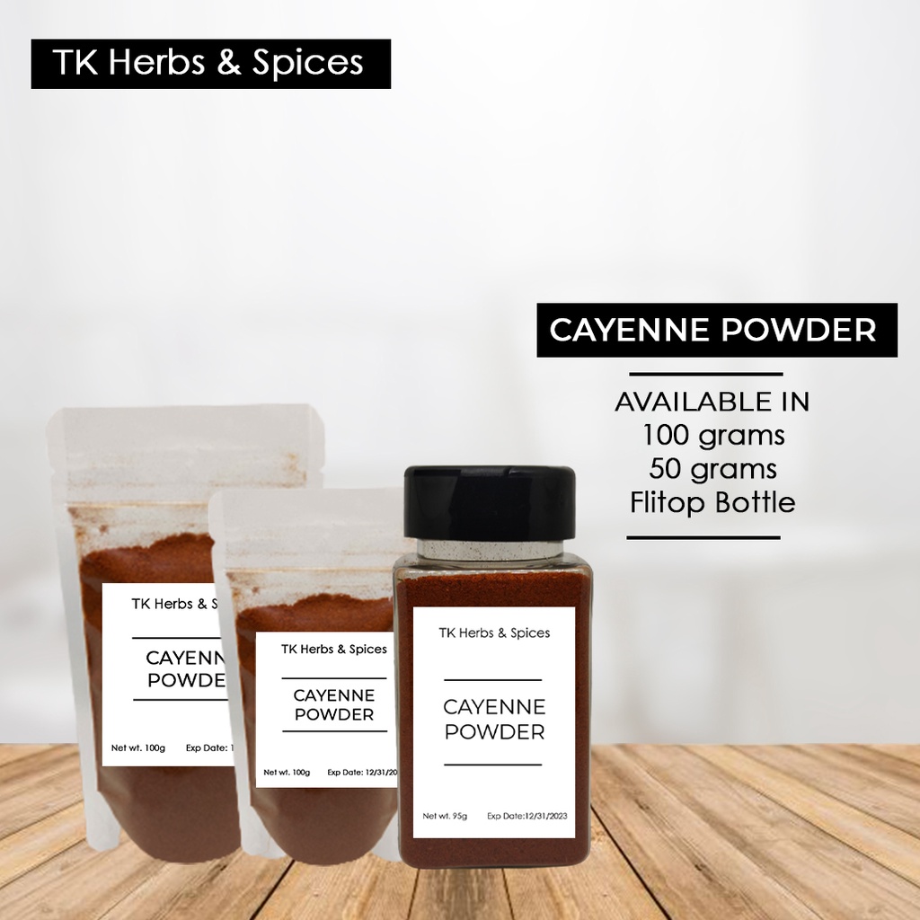 Premium Cayenne Powder 50g, 100g & Flip top Bottle | Shopee Philippines
