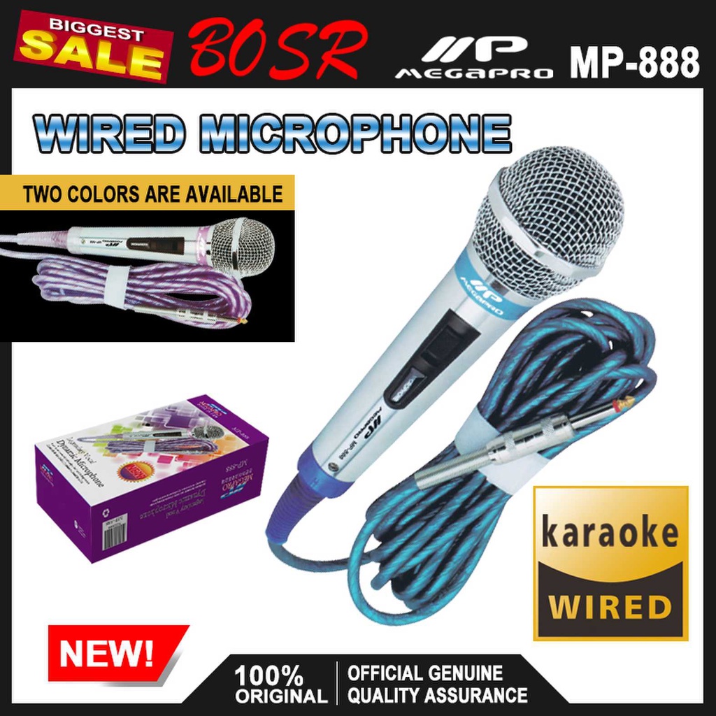 MEGAPRO MP-888 Wired Legendary Vocal Dynamic Microphone | Shopee Philippines